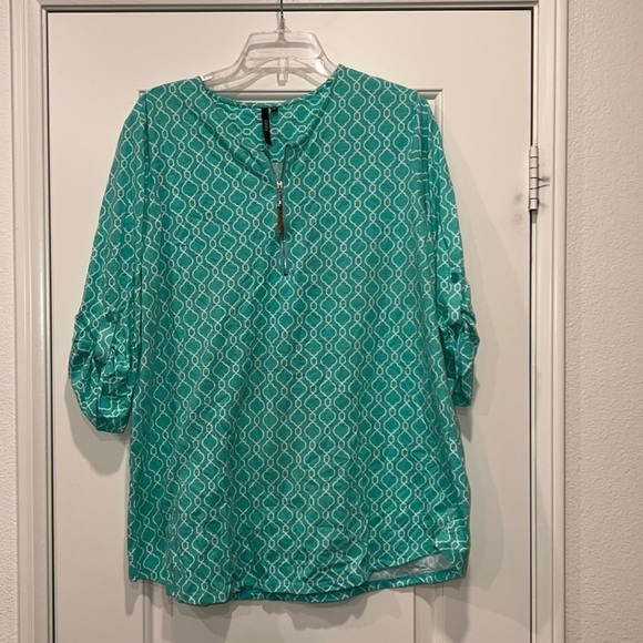 Cathy | Tops | Cathy Womens 4 Decorative Zip Tunic With Rollable ...